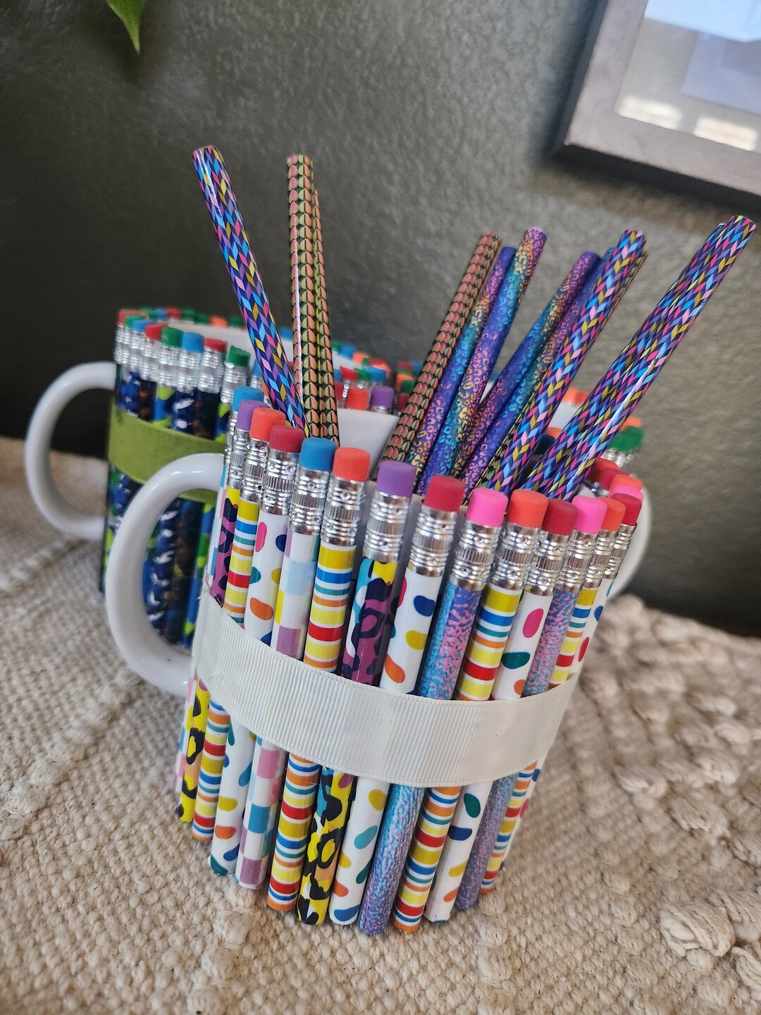 Pencil Clutter Holder Mugs - Hand Made Amazing Custom Gift for Teachers ...