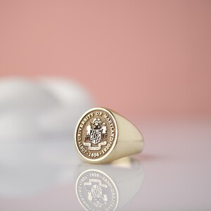 Custom Gold Signet Ring // Custom College Class Ring - Etsy