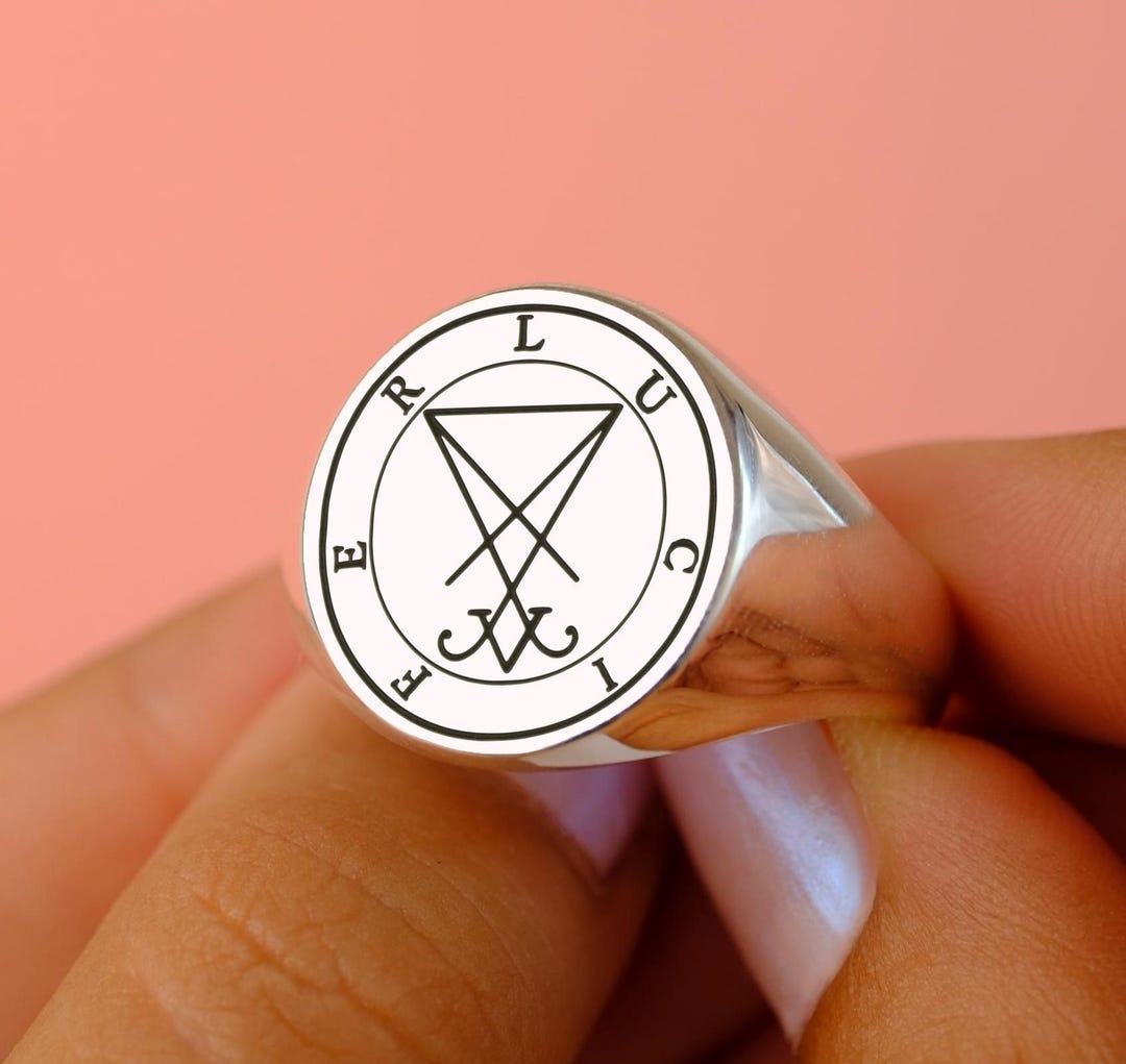 Lucifer Sigil Ring // Esoteric Signet for Spiritual Power - Etsy UK