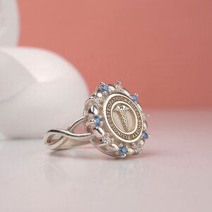 Medical Society Ring – Custom 925 Silver DO Physician Ring With ...