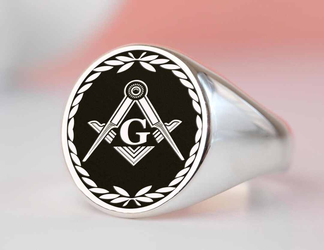 Freemason Signet Ring: Sterling Silver Masonic Brotherhood Jewelry - Etsy