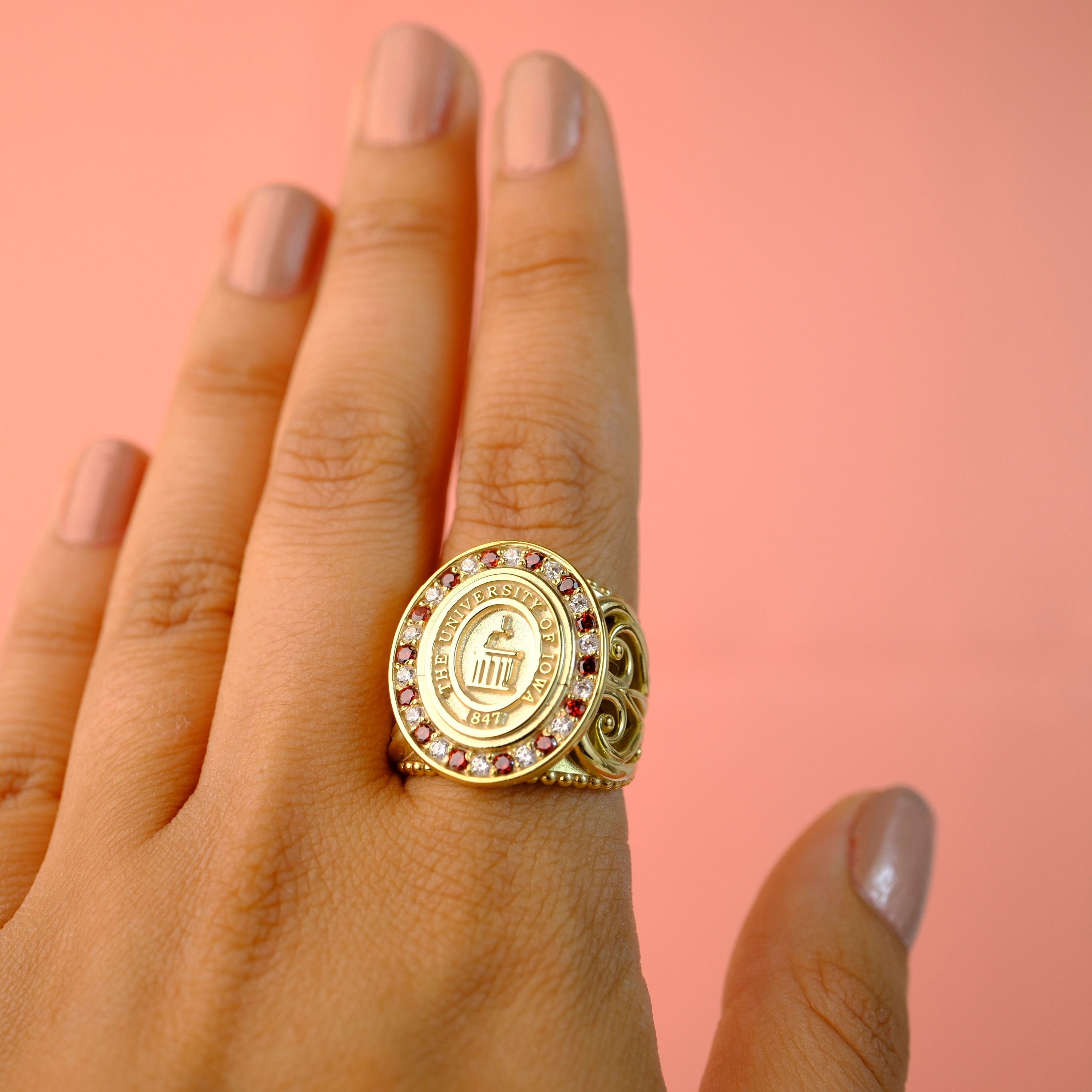 Customized Signet Gold Ring for Her Graduation Unique Gift for the ...