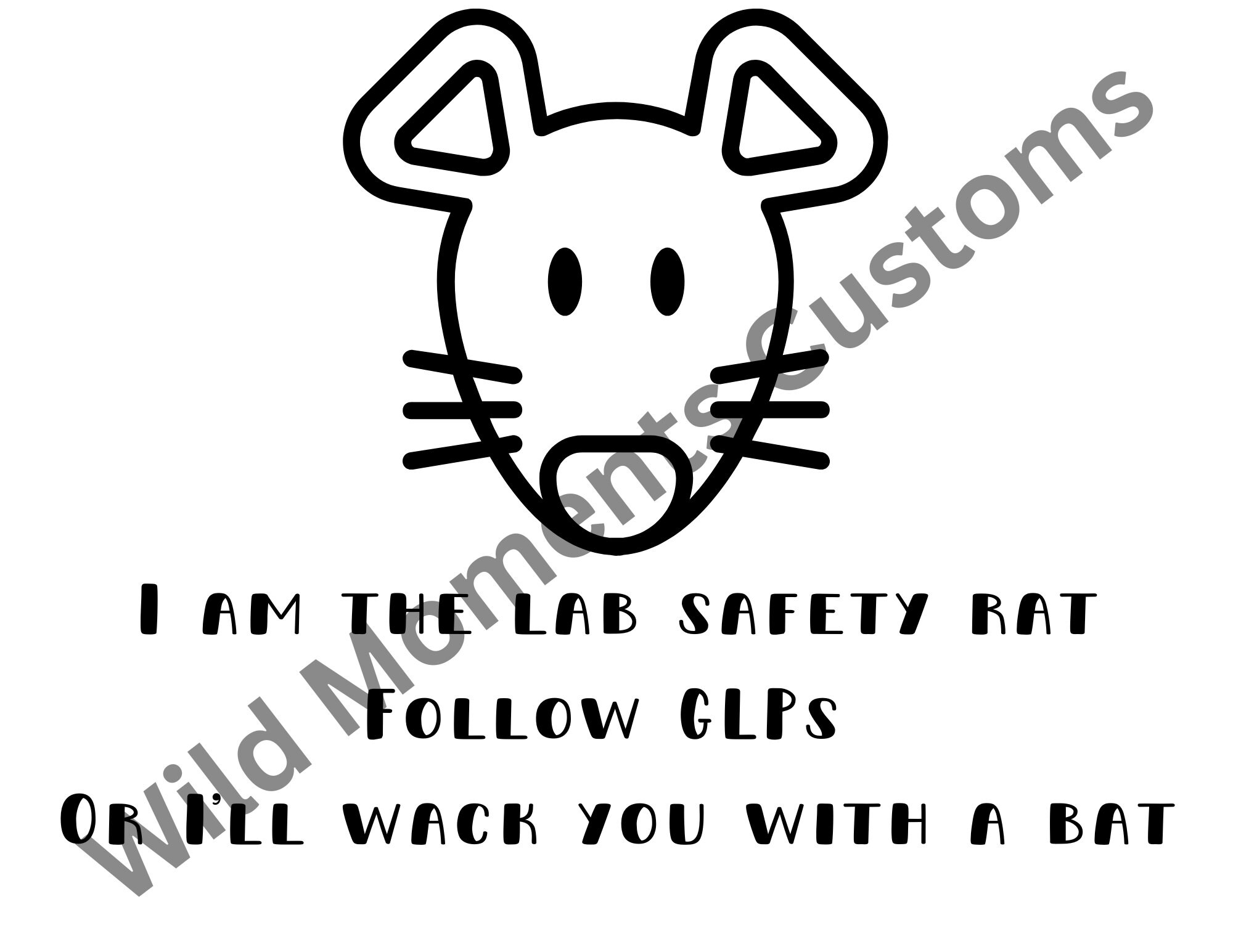 Lab Safety Rat Decal - Etsy