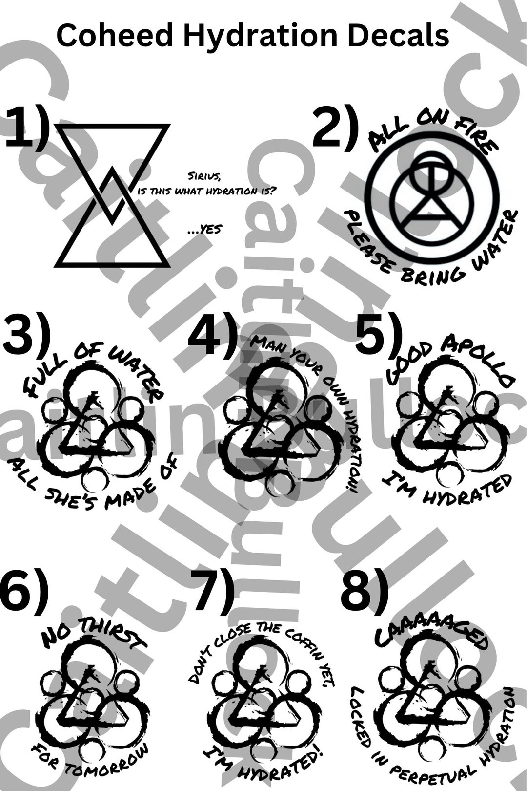Coheed Hydration Vinyl Decal - Etsy