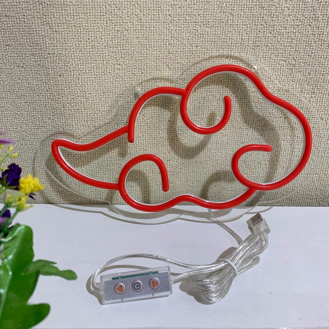 Inspired Akatsuki Neon LED Sign | Red Cloud Anime Light | Ninja Room ...