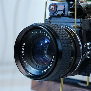 Vintage Camera Parts Sculpture: Handmade Photography Enthusiast Decor ...