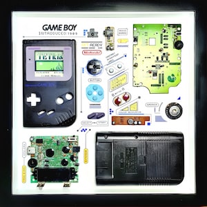 Framed Disassembled Game Boy Console Art: Nintendo Retro Decor - Etsy