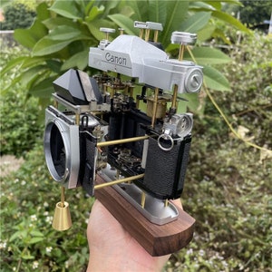 Vintage Camera Parts Sculpture: Handmade Photography Enthusiast Decor ...