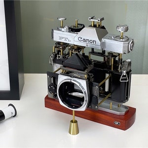 Vintage Camera Parts Sculpture: Handmade Photography Enthusiast Decor ...
