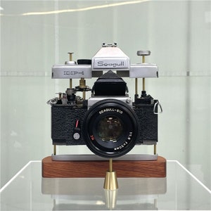 Vintage Camera Parts Sculpture: Handmade Photography Enthusiast Decor ...