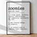 Zoomies Dog Photo Frame, Wood Framed Zoomies Definition Dog Sign, Dog ...