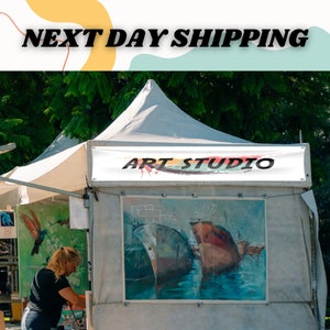 Custom Tent Banner, Personalized Tent Banner, Canopy Vinyl Banner, Tent ...