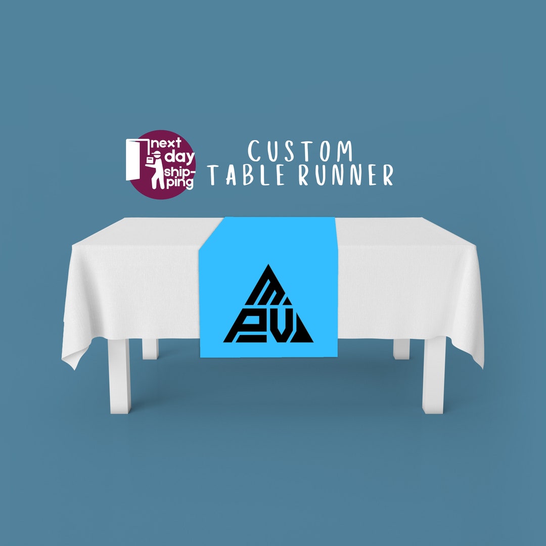 Custom Logo Table Runner, Table Runner, Custom Table Runner for Your ...