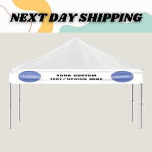 Custom Tent Banner, Personalized Tent Banner, Canopy Vinyl Banner, Tent ...