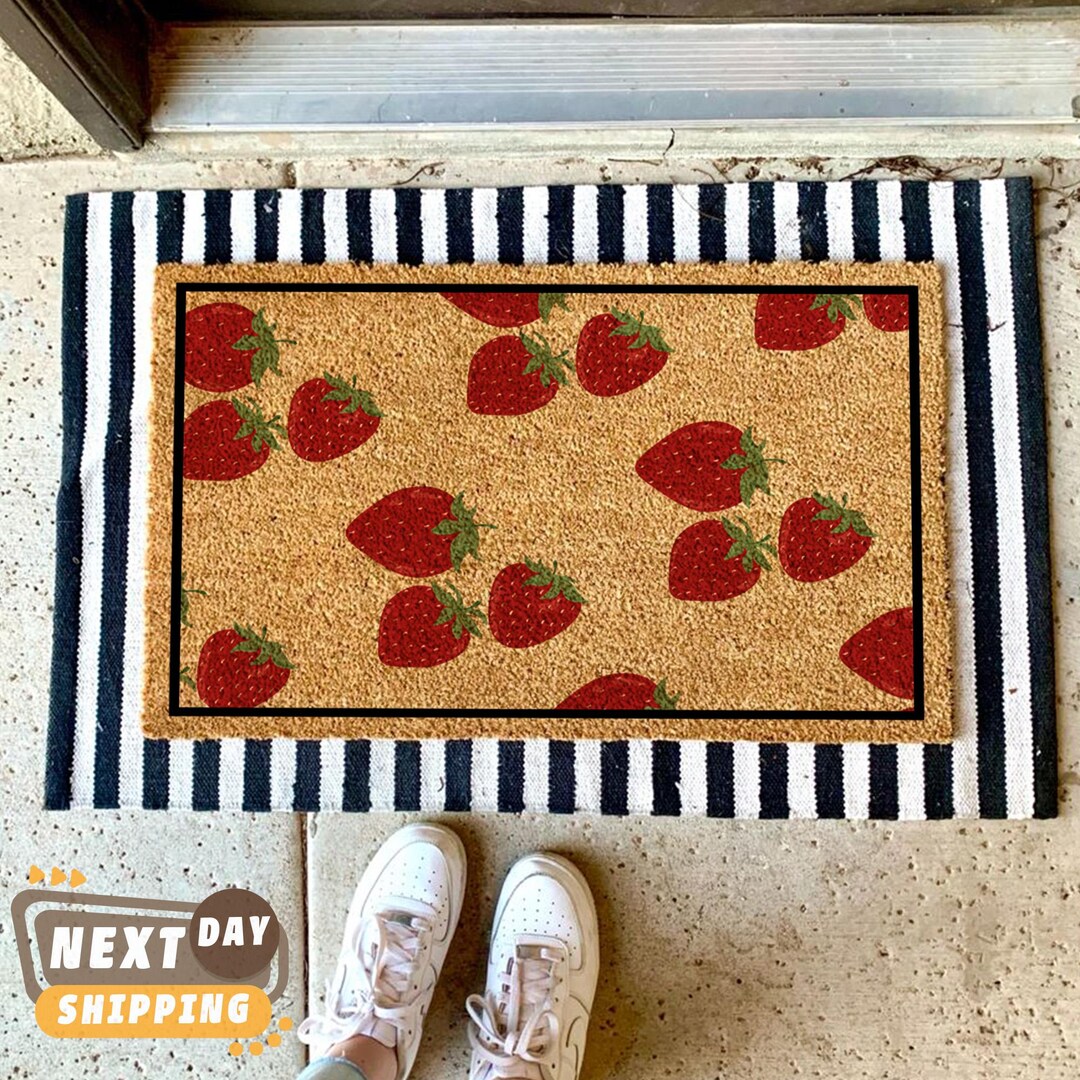 Strawberry Doormat, Strawberry Decor, Gift for Home, New Home Gift ...