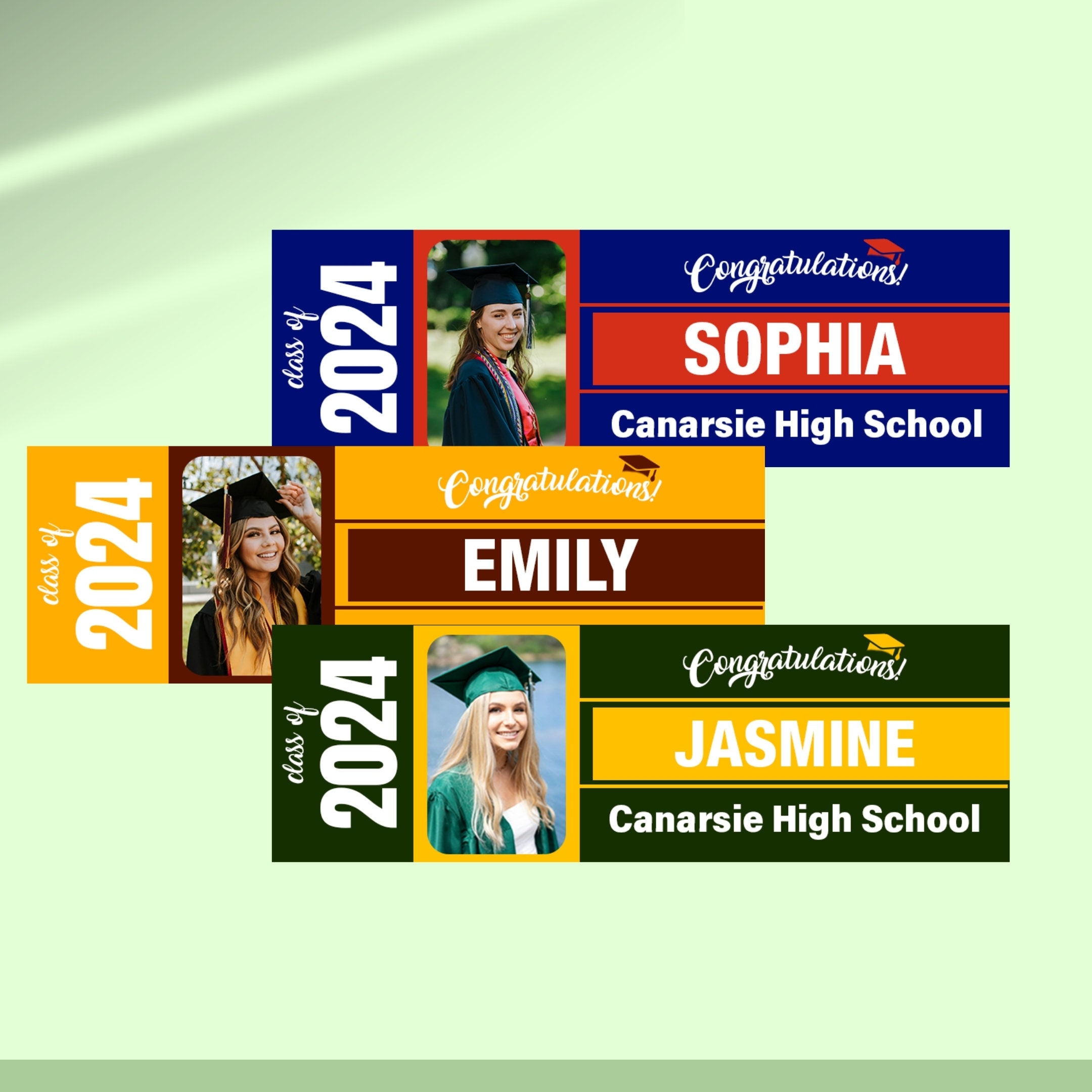Personalized Graduation Banner With Photo, Graduation Banner W/ Name ...