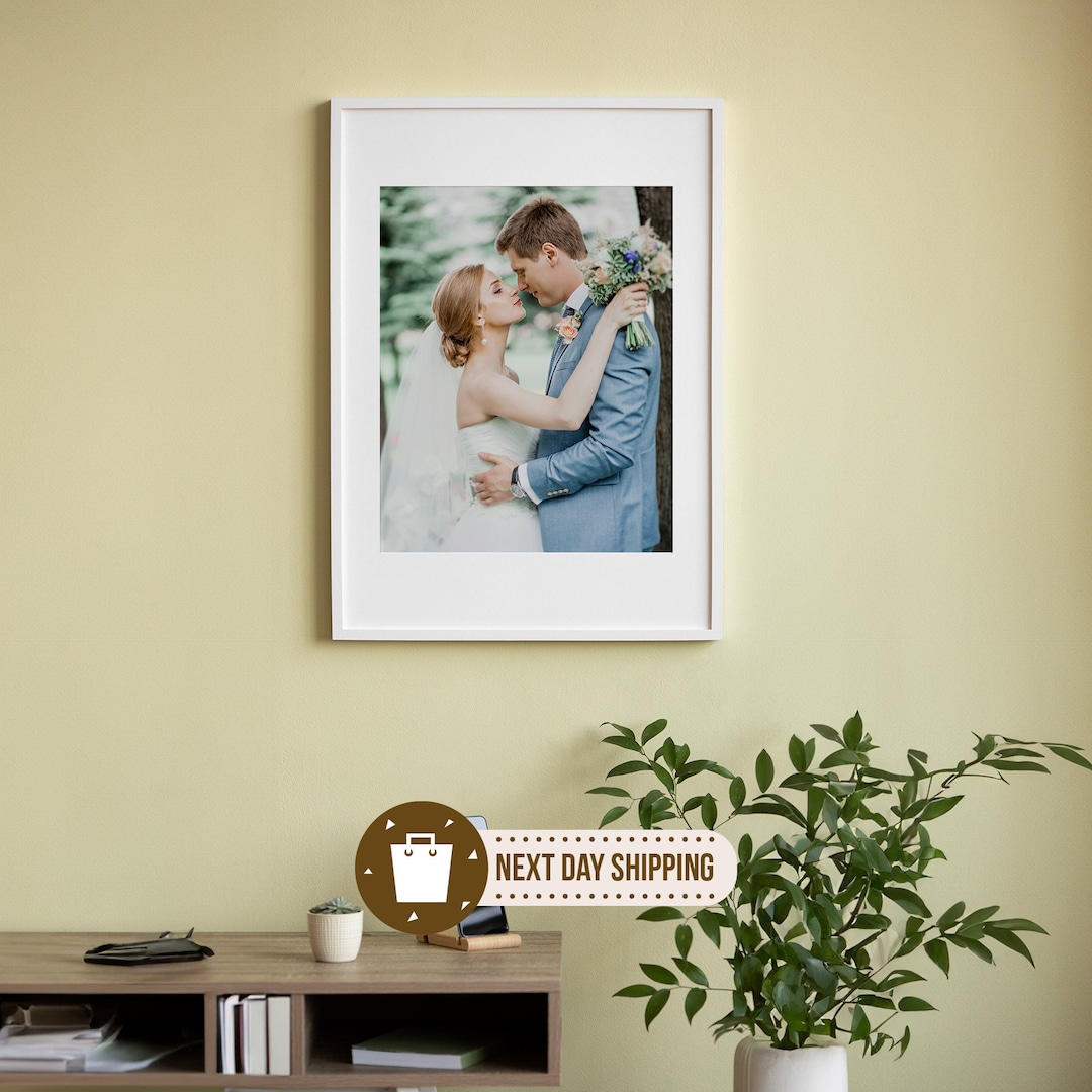 Custom Wedding Photo Frame, Wedding Portrait, Personalized Wedding ...