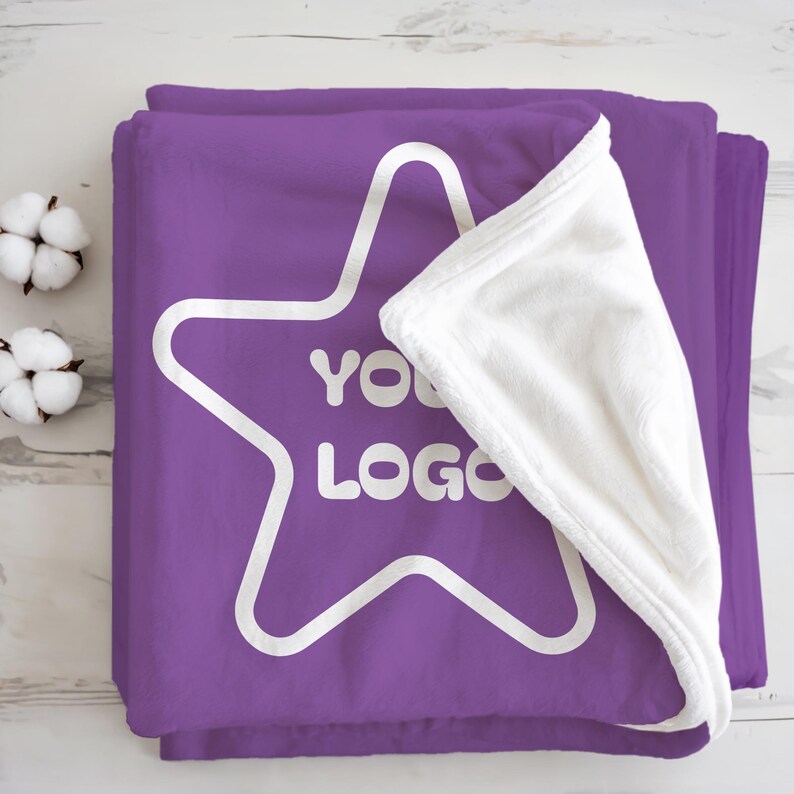 Custom Logo Blanket, Cozy Blanket, Custom Gift, Company Logo Blanket ...