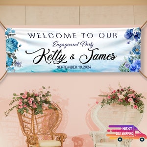 Custom Engagement Banner, Personalized Engaged Banner, Engagement Party ...