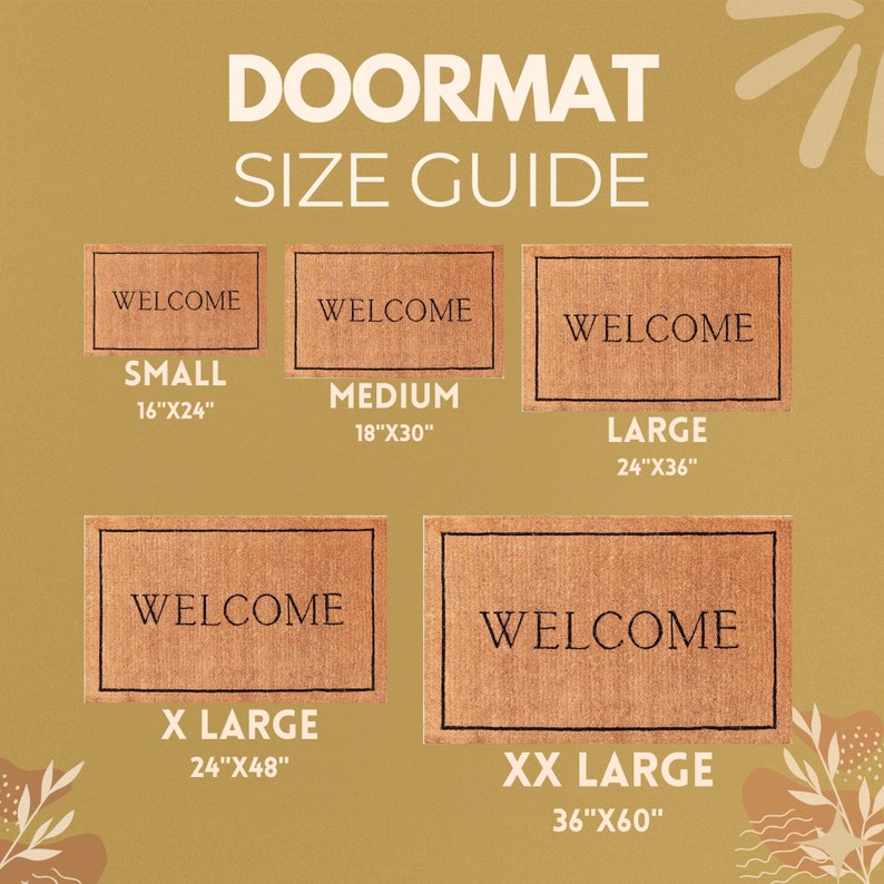 Bienvenidos Doormat, Cursive Script Door Mat, Custom Door Mat, New Home ...