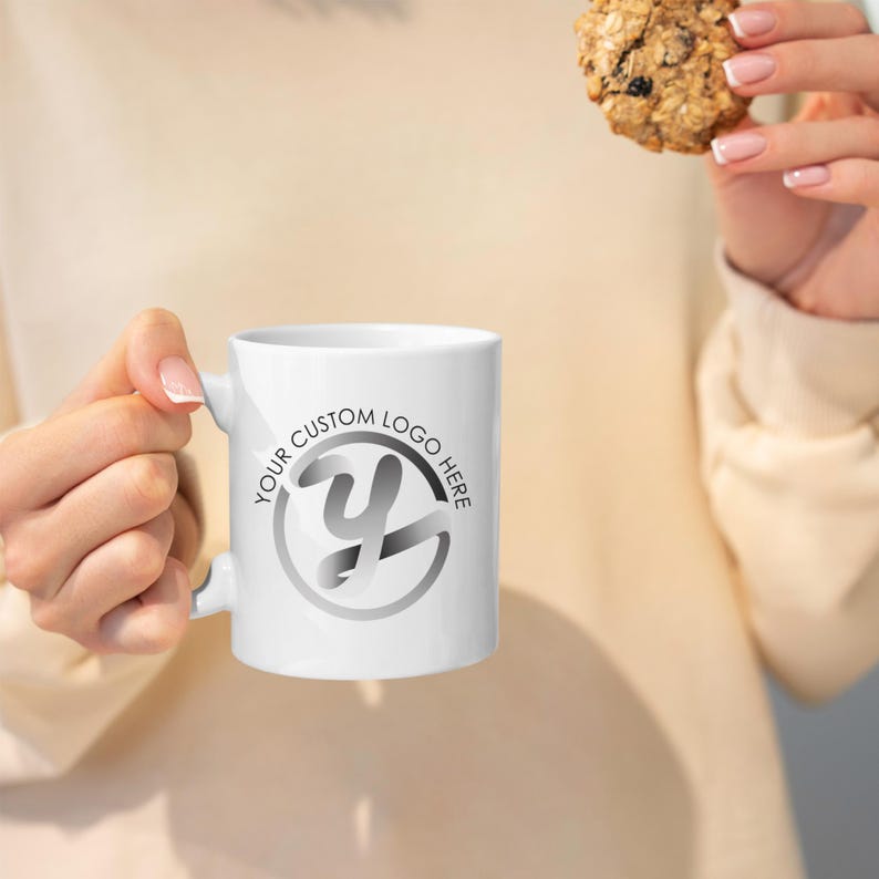 Custom Logo Mug, Personalized Logo Mug, Customizable Gift, New Business ...