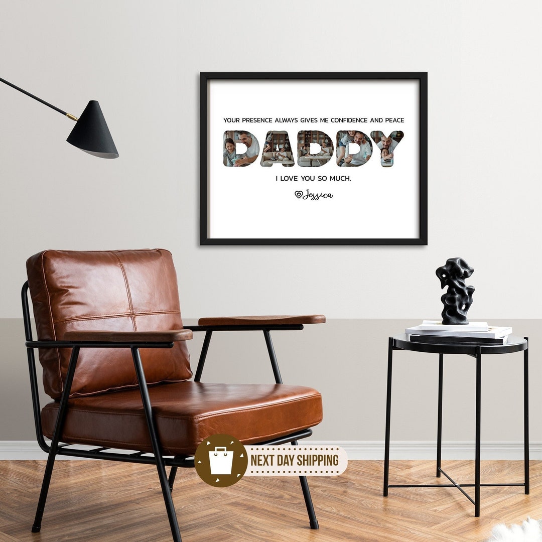 Custom Daddy Photo Collage, Daddy Photo Frame, Father's Day Gift ...