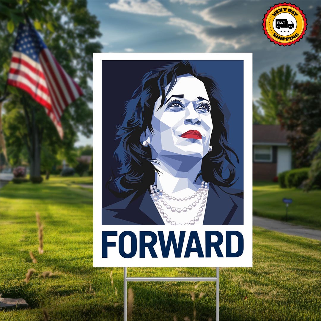 Kamala Harris Yard Sign, Political Lawn Sign, Democratic Election ...