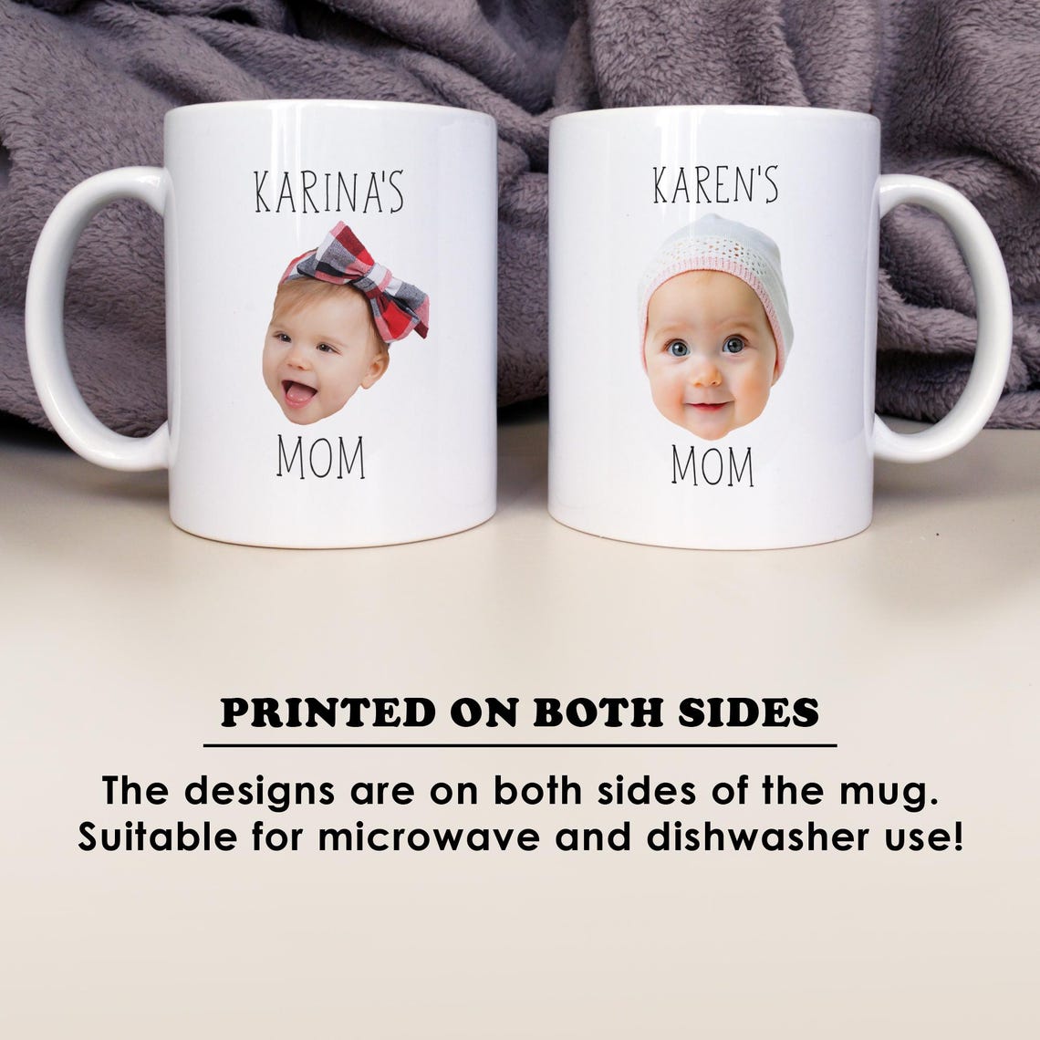 Baby Face Mug, Custom Photo Mug, Picture Mug, Gift for Mother, Custom ...