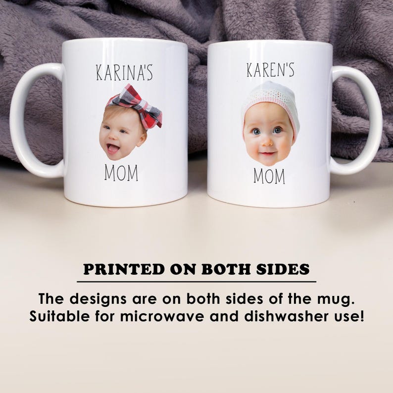Baby Face Mug, Custom Photo Mug, Picture Mug, Gift for Mother, Custom ...