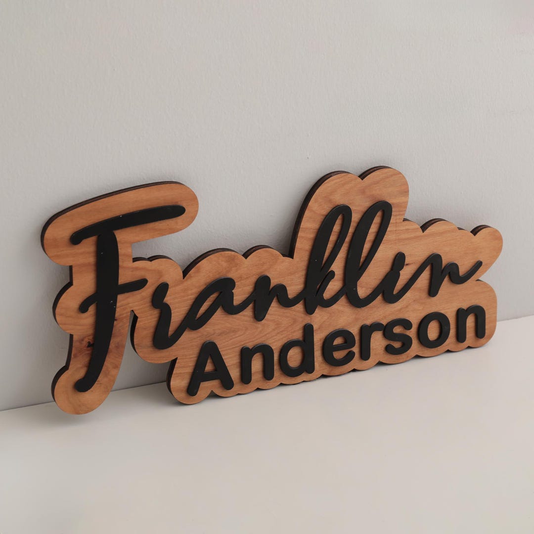 Custom Wood Name Wall Sign, Name Sign, Custom Gift, Entryway Decor ...