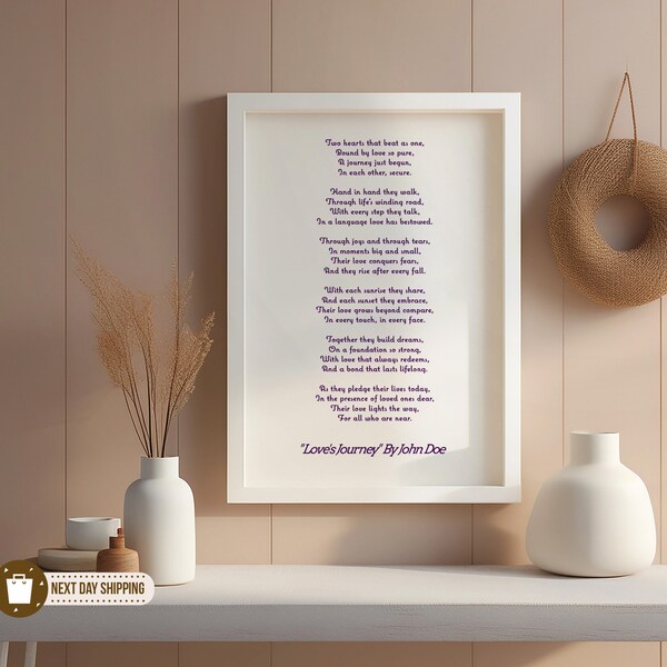 Custom Poem Print - Etsy