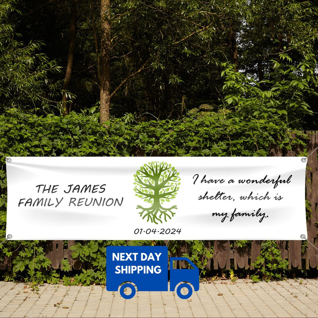 Family Reunion Banner, Custom Vinyl Banner, Family Reunion Decor ...