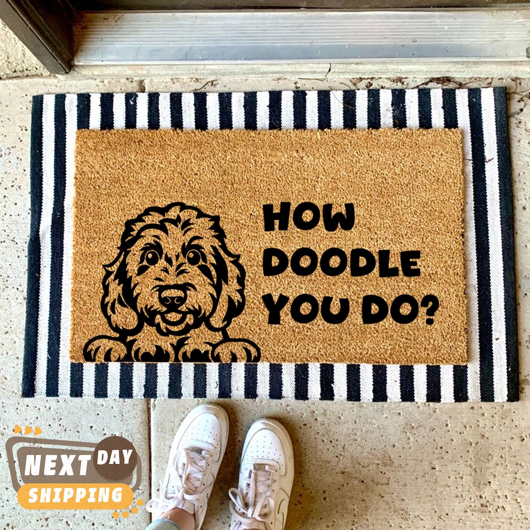 How Doodle You Do Doormat, Goldendoodle Mat, Dog Gift, Dog Decor, Dog ...