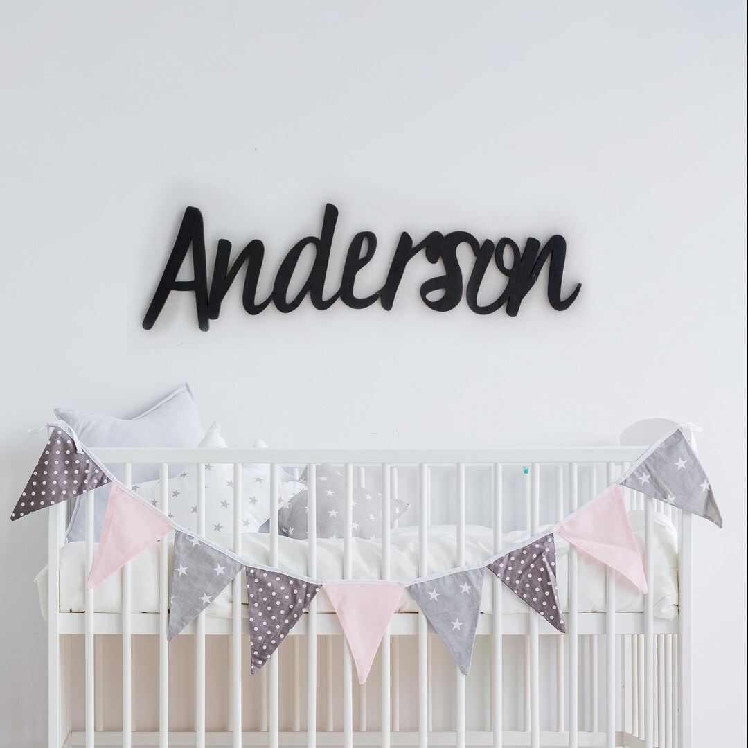 Newborn Name Sign, Baby Name Wall Sign, Nursery Wall Sign, Custom Baby ...