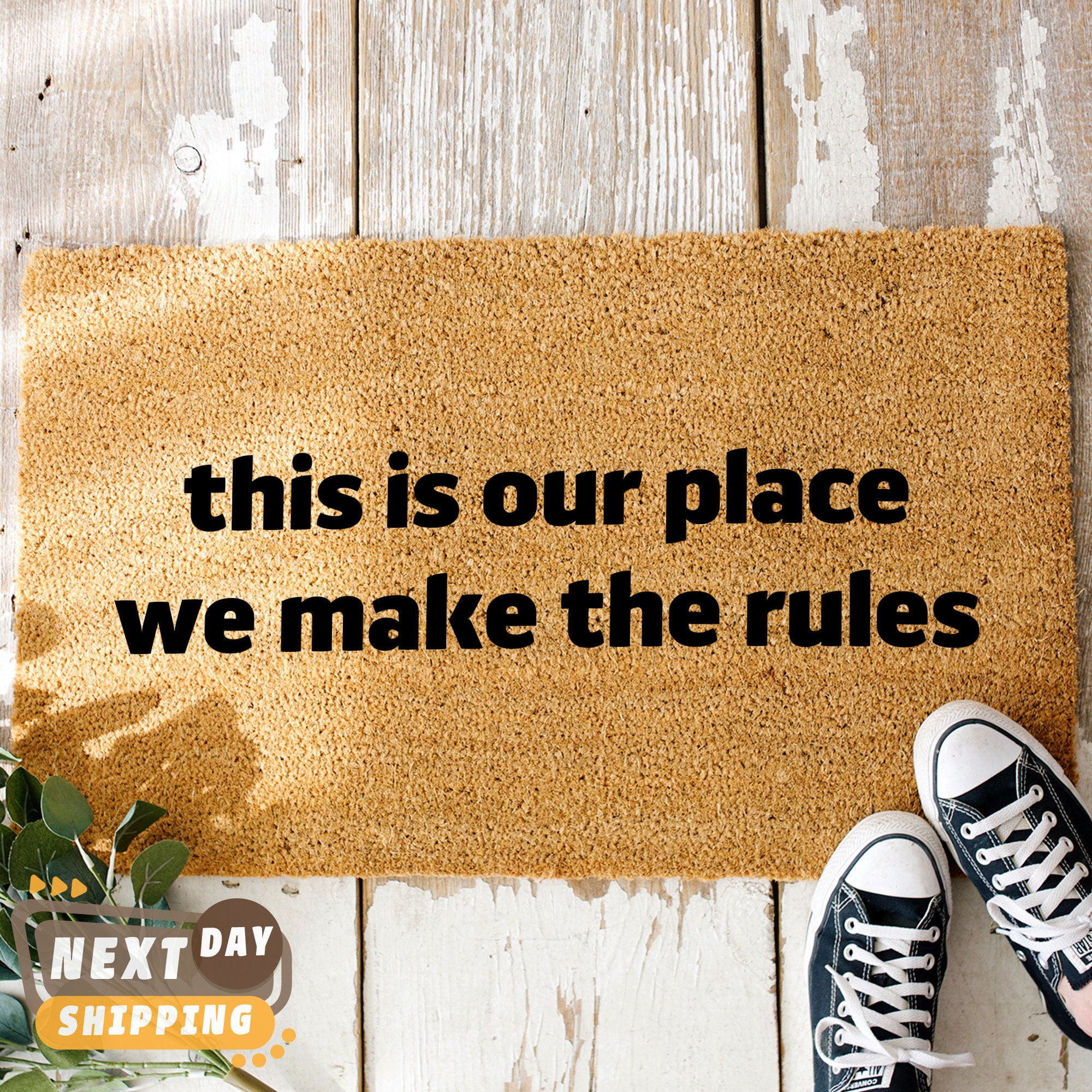 This is Our Place We Make the Rules Door Mat, Outdoor Welcome Mat ...