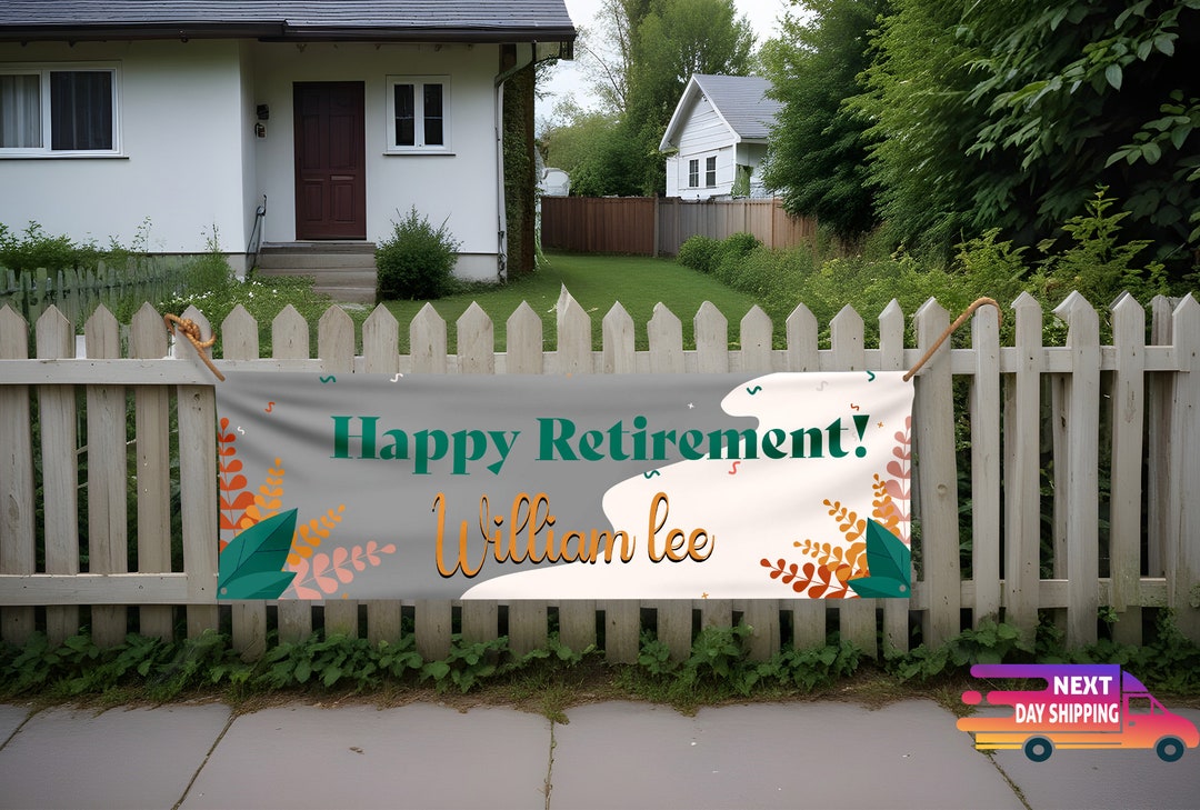 Happy Retirement Banner, Retirement Banner, Happy Retirement ...