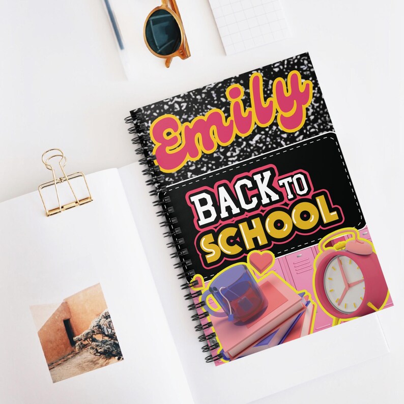 Personalized Spiral Notebook: Custom Student Journal, Back to School ...