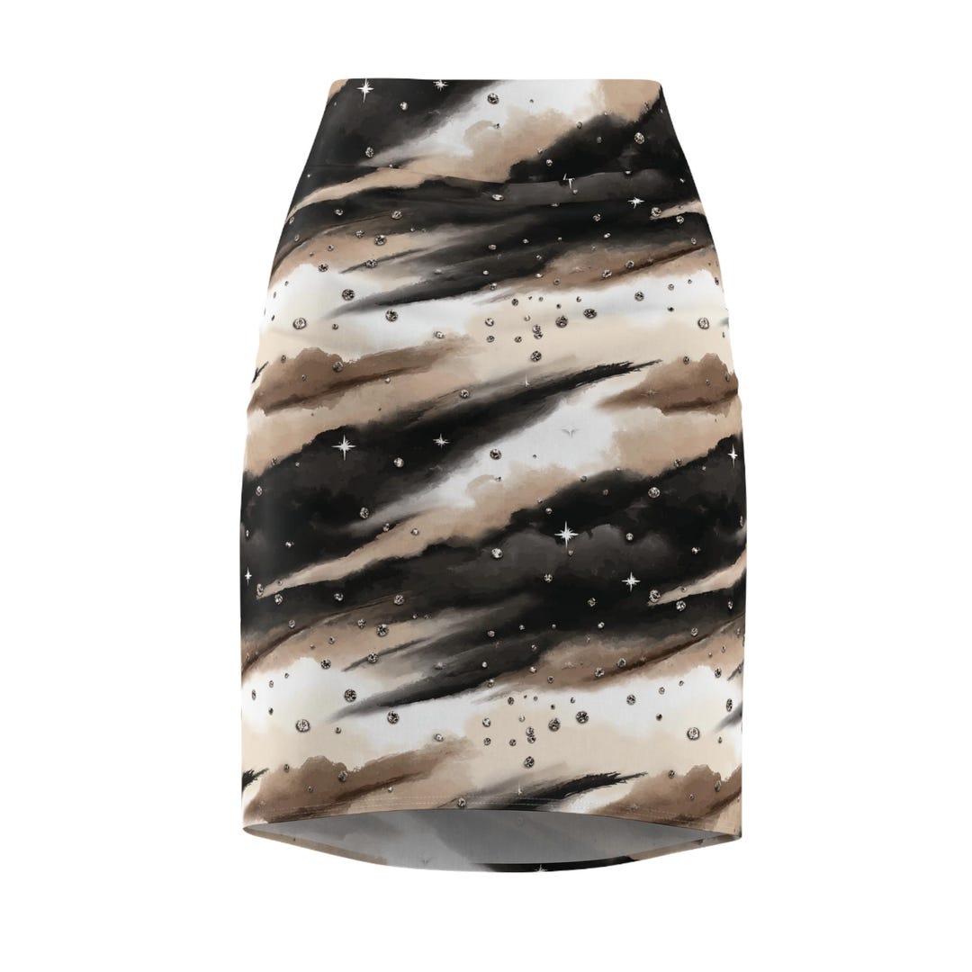 Abstract Print Pencil Skirt: Chic Office to Evening Wear - Etsy