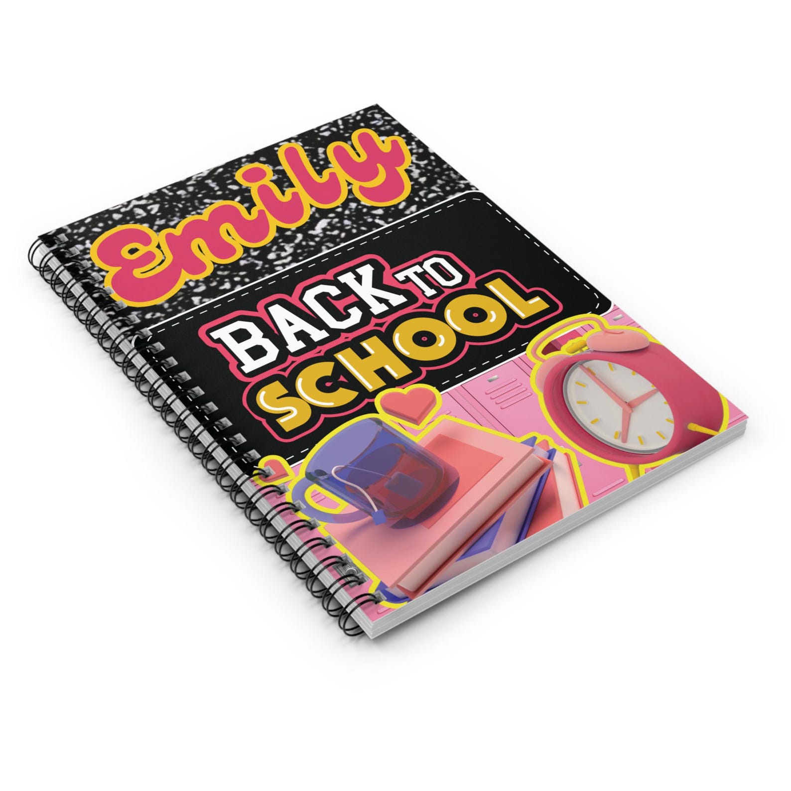 Personalized Spiral Notebook: Custom Student Journal, Back to School ...