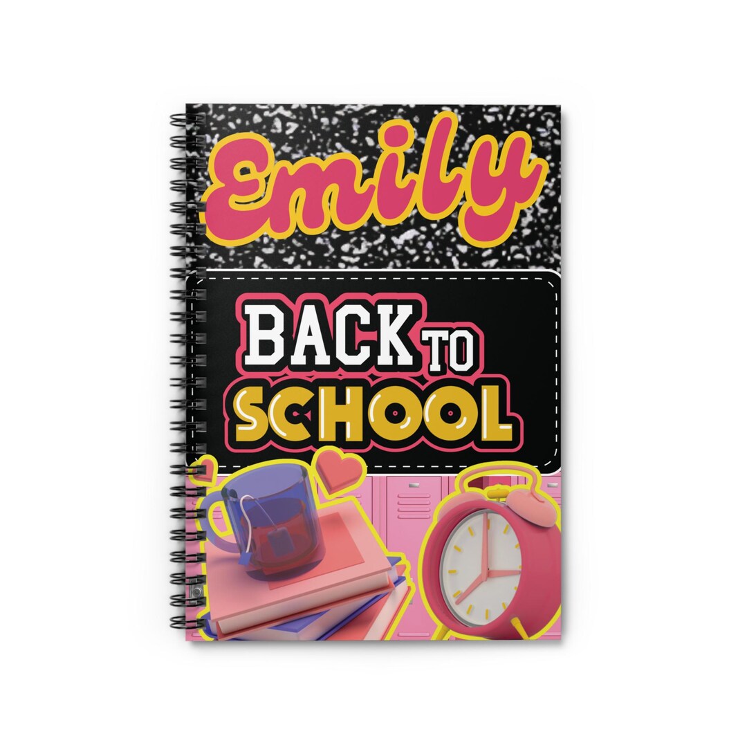 Personalized Spiral Notebook: Custom Student Journal, Back to School ...