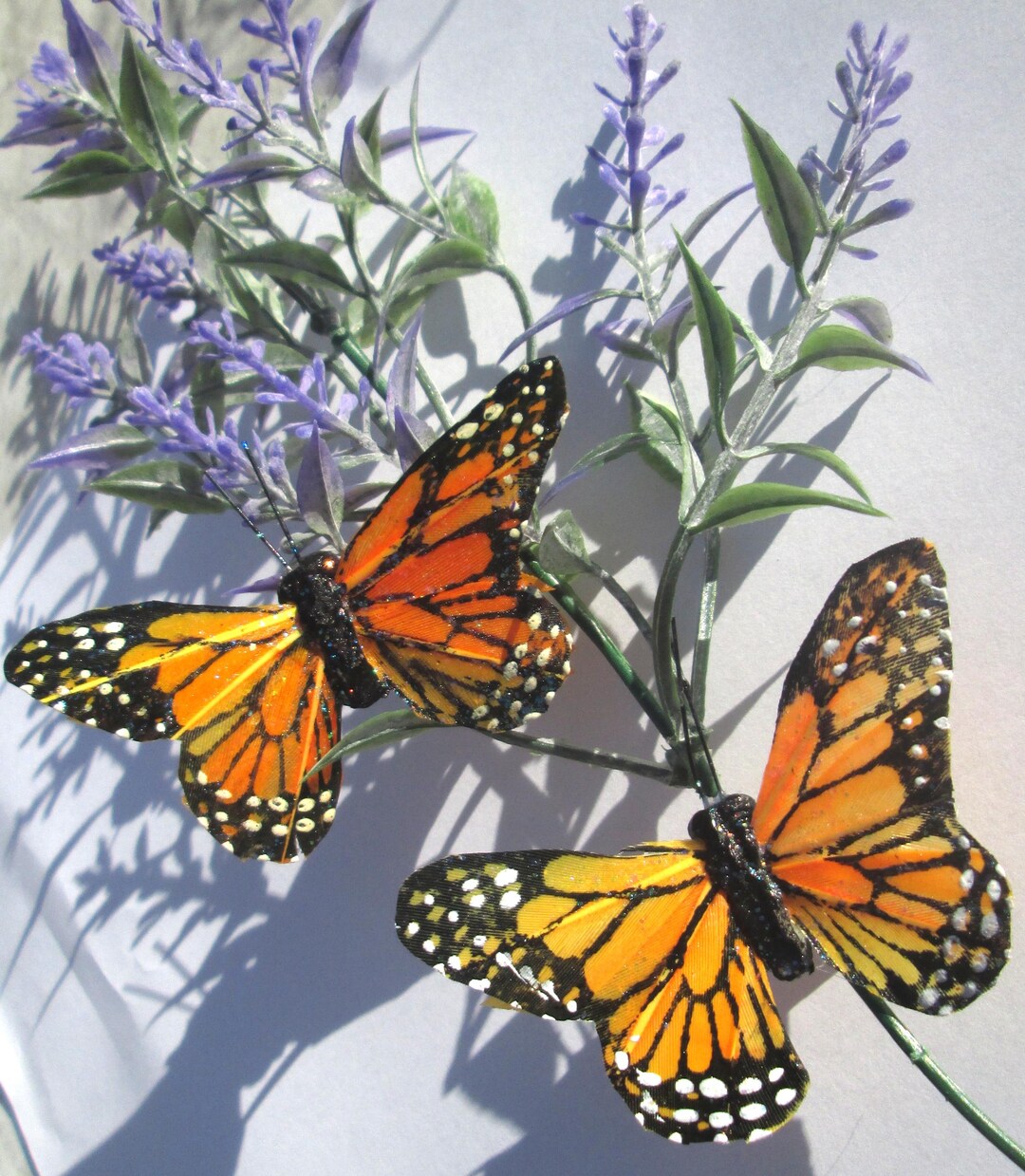 Monarch Butterfly Hair Clips: Glittery Orange Accessory (set of 2) - Etsy