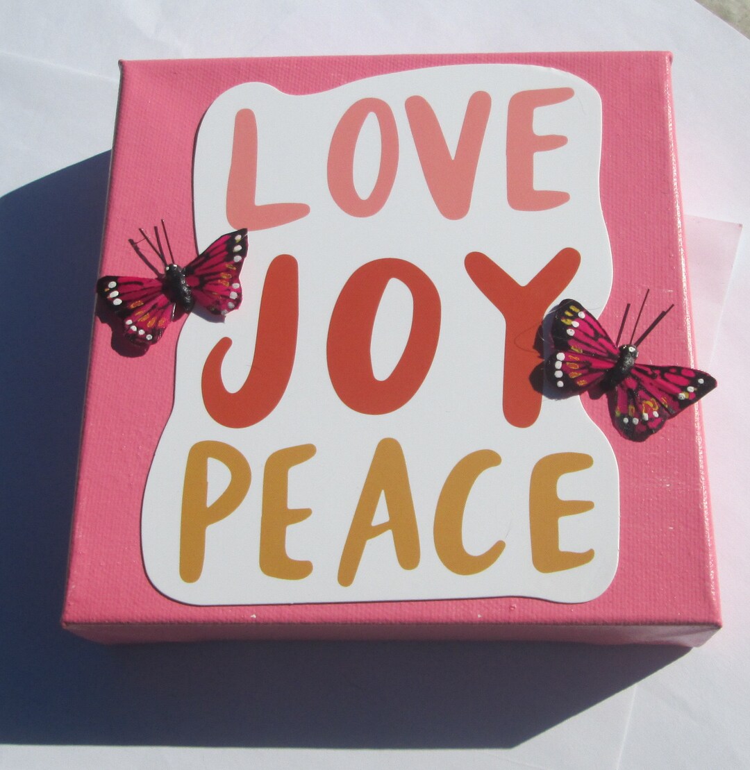 Inspirational Wall Art OOAK Small Square Art With Inspirational Message ...