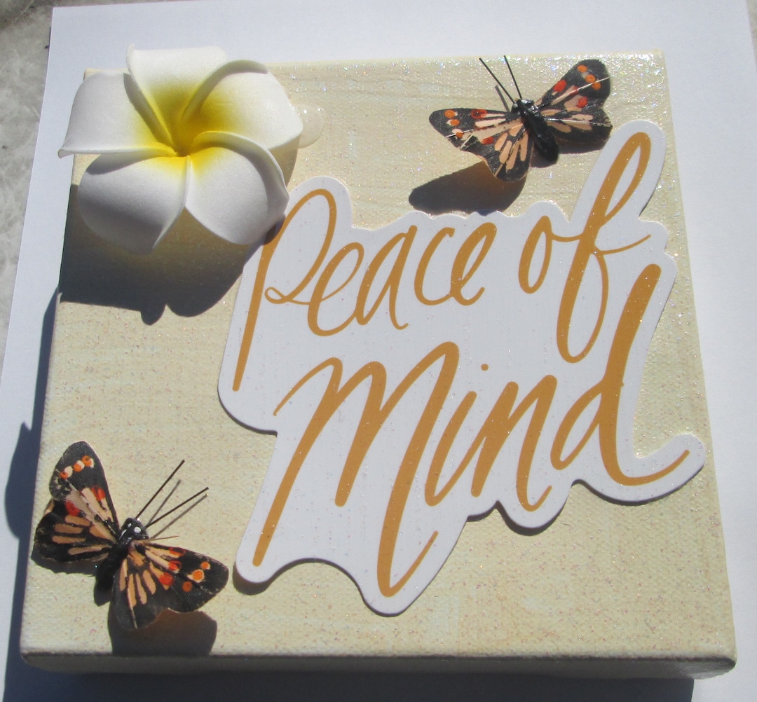 Inspirational Wall Art OOAK Small Square Art With Inspirational Message ...