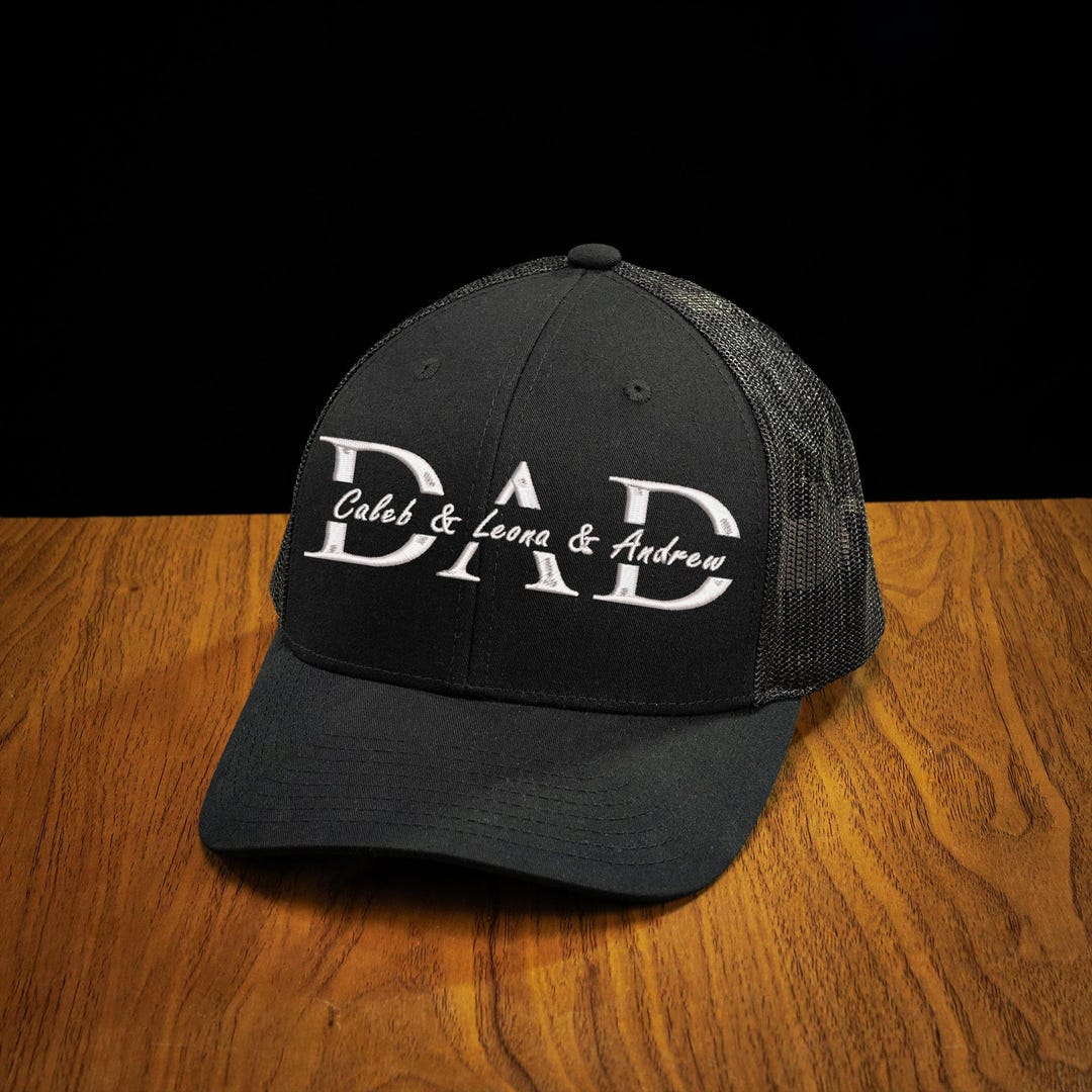 Custom Kids Name Dad Hat, Embroidered Dad Trucker Hat, Personalized Dad ...