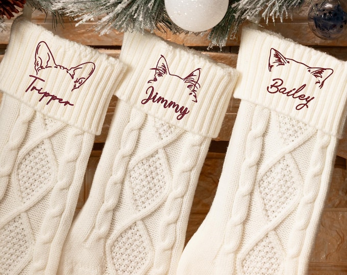 Personalized CAT Christmas Stocking Name Tags / CAT Tags / Personalized ...