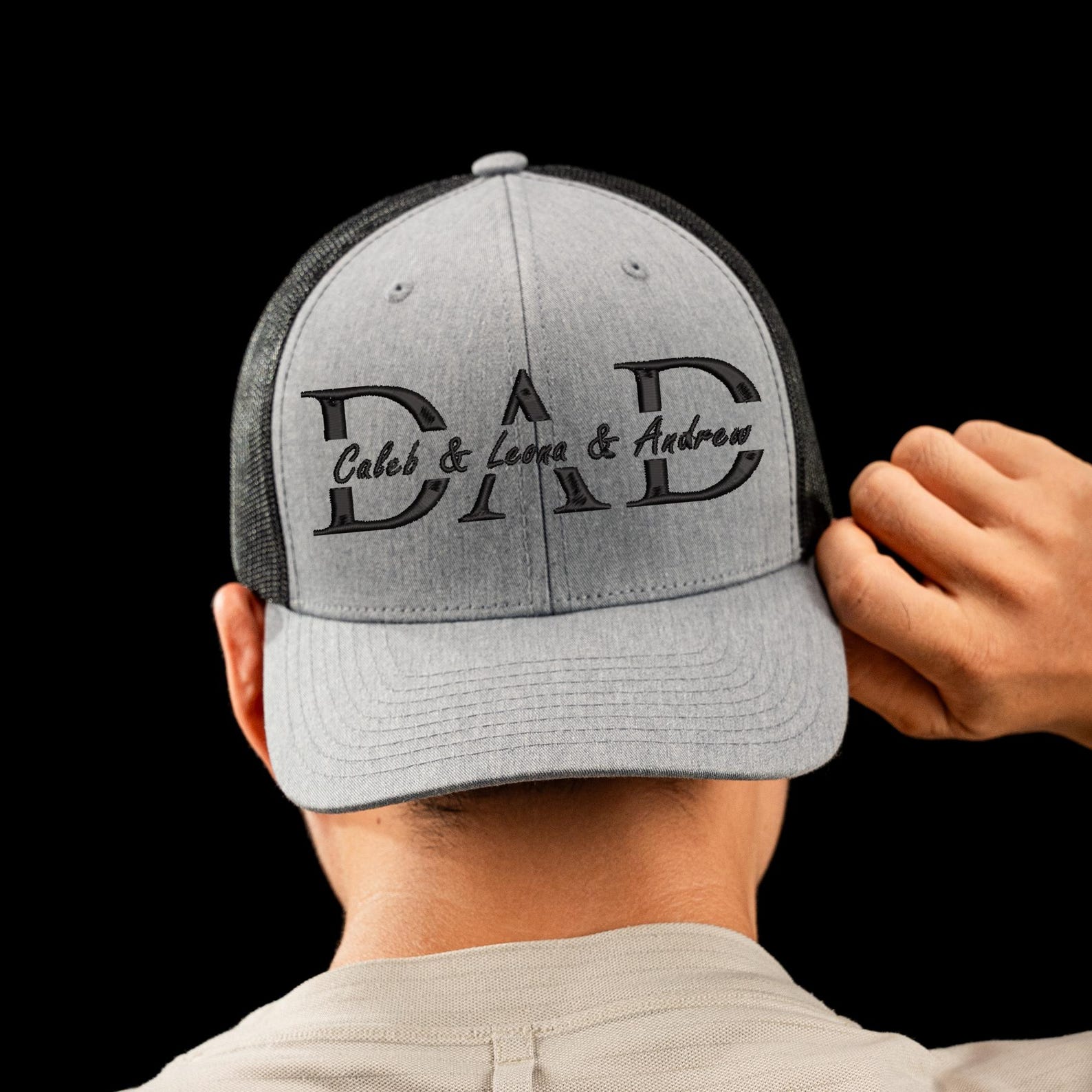 Custom Kids Name Dad Hat, Embroidered Dad Trucker Hat, Personalized Dad ...