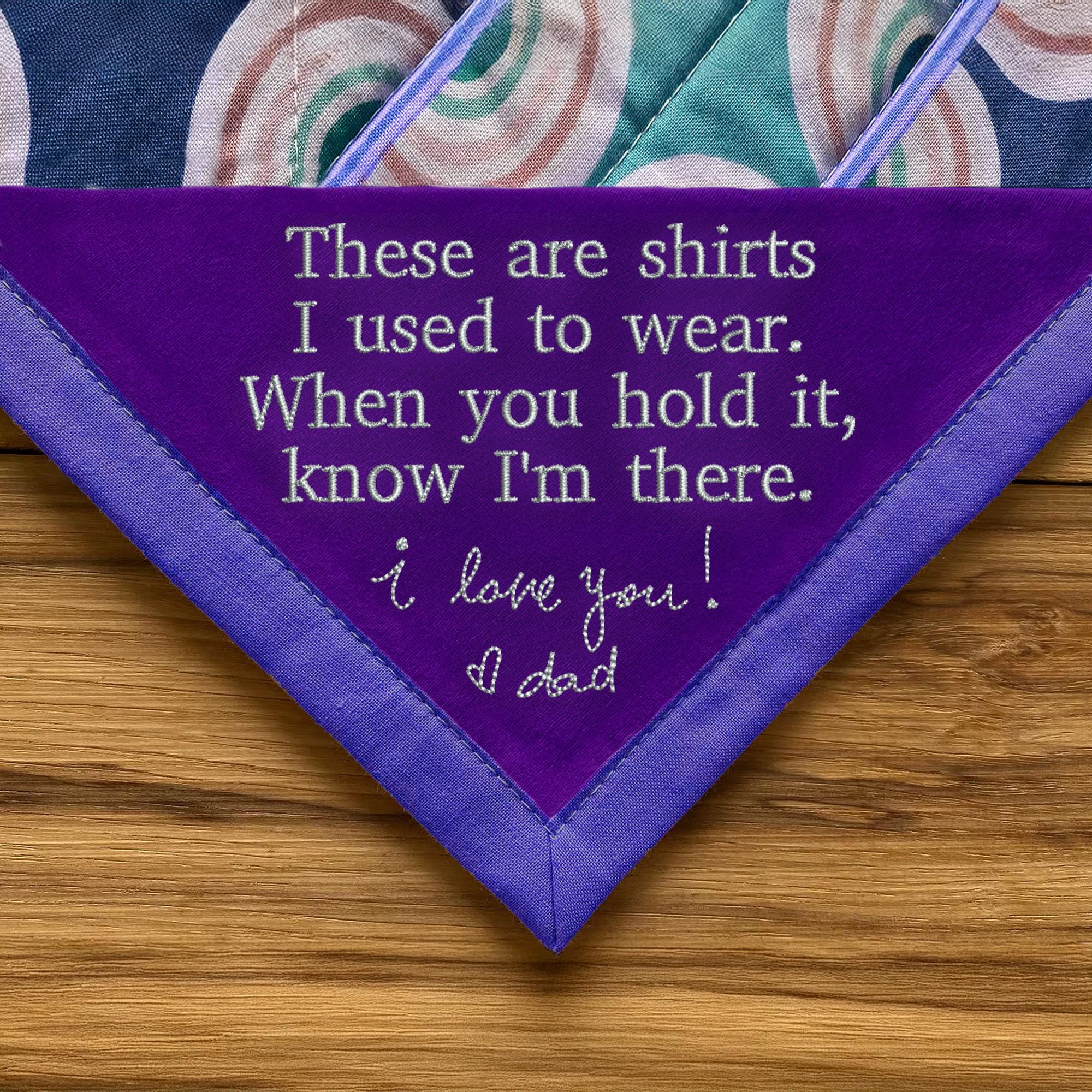 Custom Memorial Embroidered Quilt Label, Personalized Memory Quilts ...
