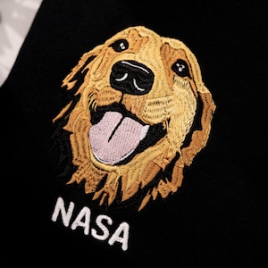 Dog Face Custom Embroidered Sweatshirt, Embroidered Sweater ...