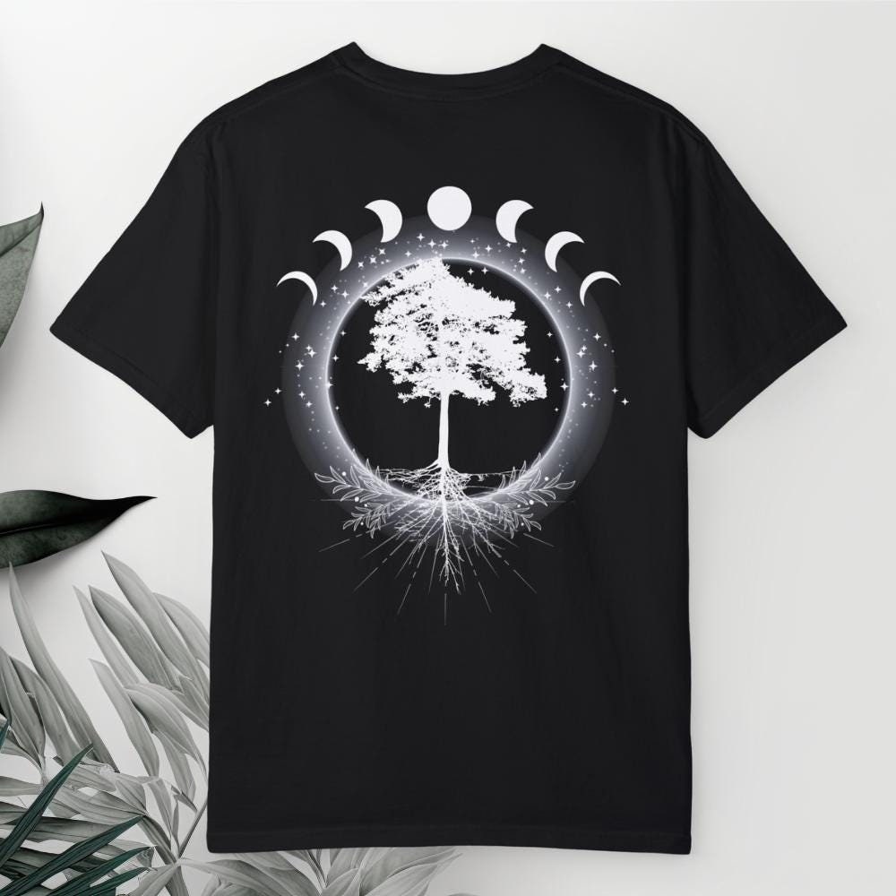 Tree of Life T-shirt: Mystical Moon Phase, Boho Celestial Tee - Etsy