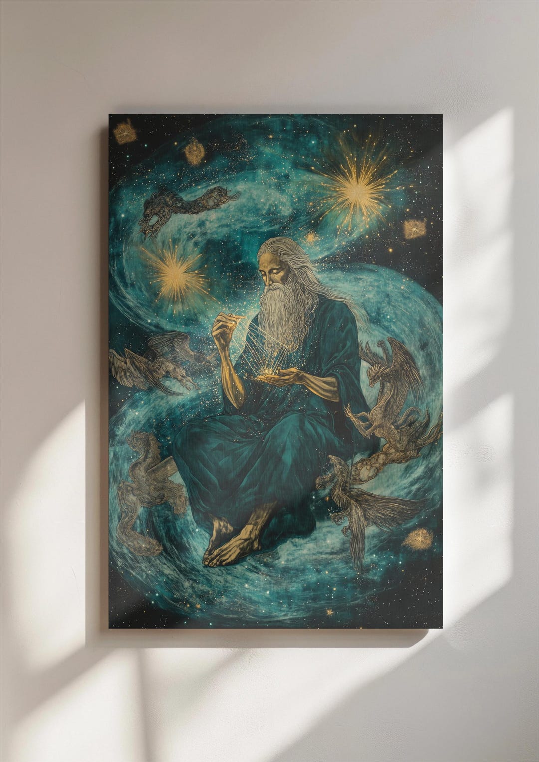 Cosmic Creator Celestial Being Mystical Art Divine Universe Artwork ...